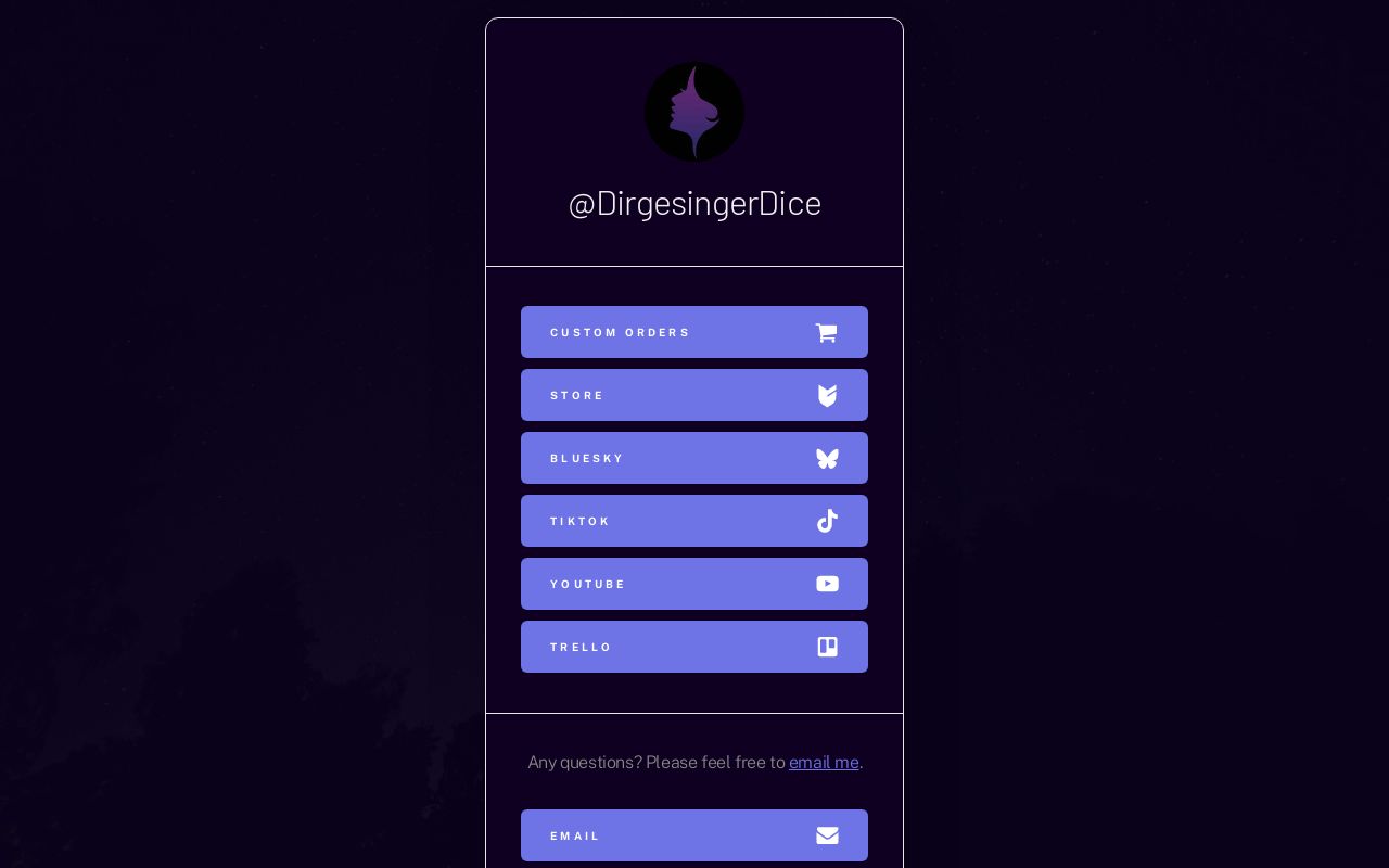 Dirgesinger Dice Info